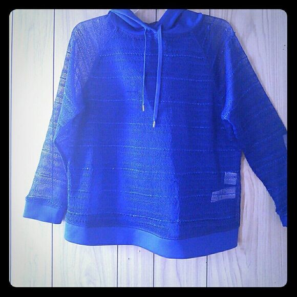 KIInd of | Tops | Trendylace Front Panel Andsleeve Hoodue | Poshmark